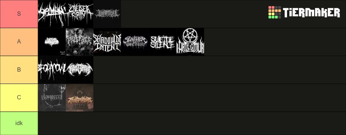 deathcore bands Tier List (Community Rankings) - TierMaker