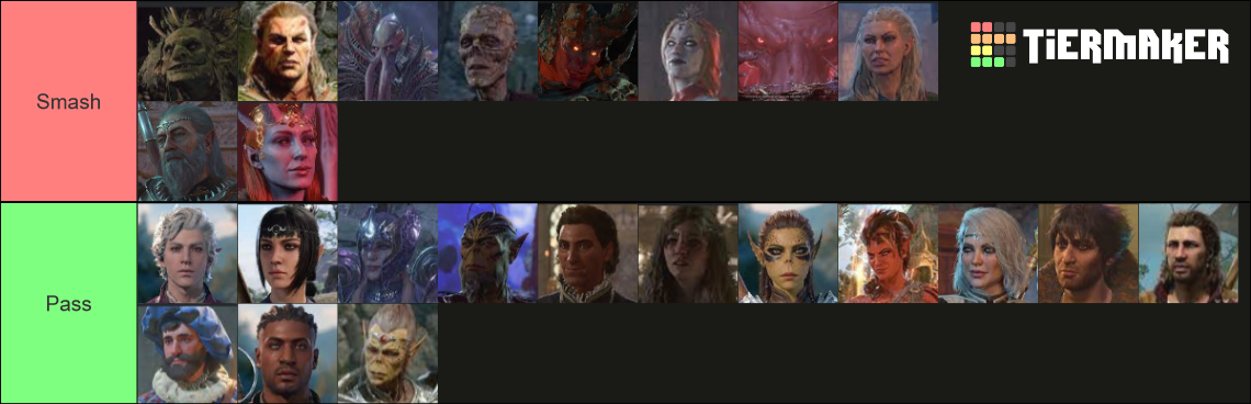 BG3 characters Tier List (Community Rankings) - TierMaker