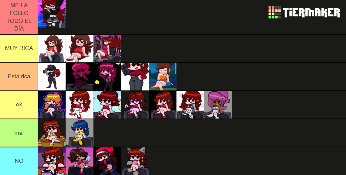 Best Friday Night Funkin' Girlfriend Design Tier List (Community ...