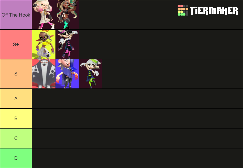 Splatoon Idols Tier List (Community Rankings) - TierMaker