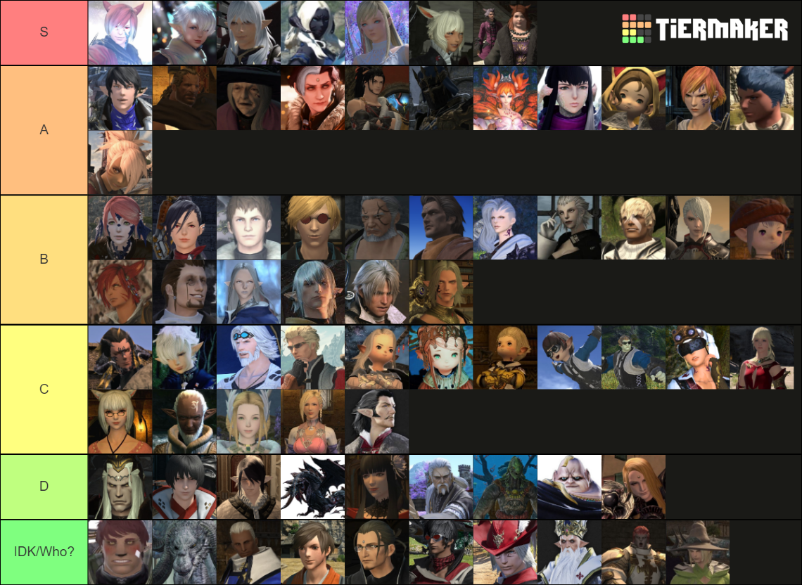 FFXIV Characters Tier List (Community Rankings) - TierMaker
