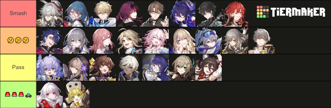 Honkai Star Rail Smash or Pass Version 1.0 Tier List (Community Rankings) - TierMaker