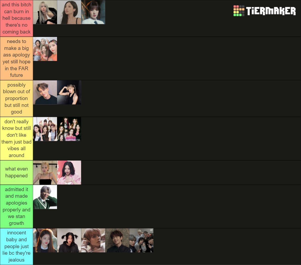 Problematic Kpop Tier List (Community Rankings) - TierMaker Problematic Kpop Tier List (Community Rankings) - TierMaker
