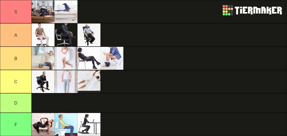 Sitting Position Tier List (Community Rankings) - TierMaker