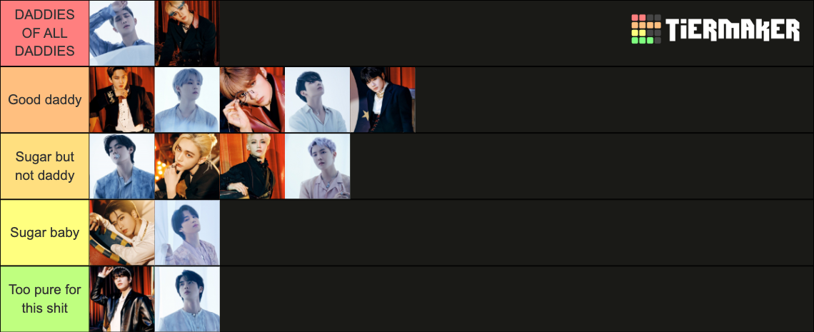 Daddy BTS/stray kids Tier List (Community Rankings) - TierMaker