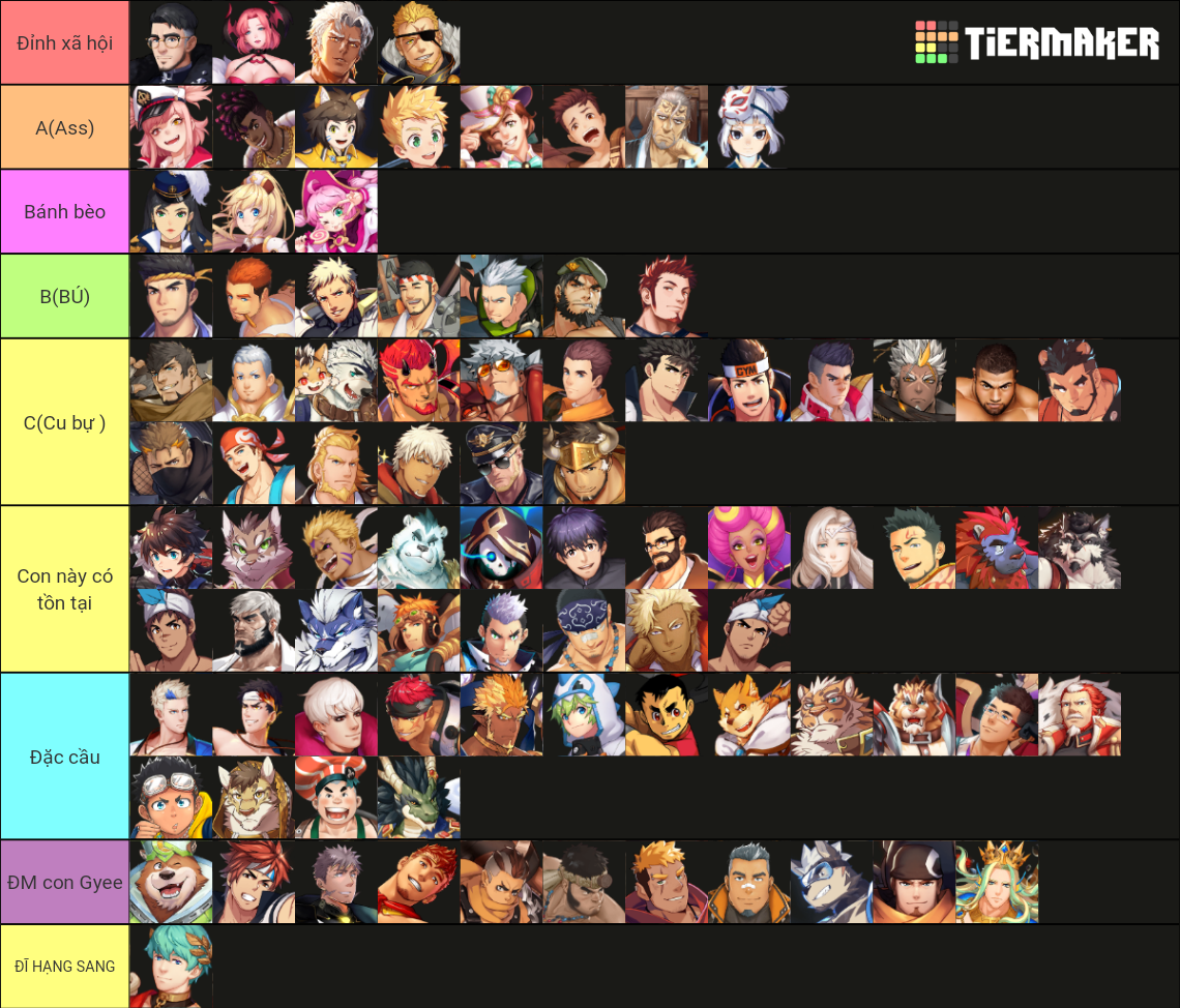 Gyee Tier List (Community Rankings) - TierMaker