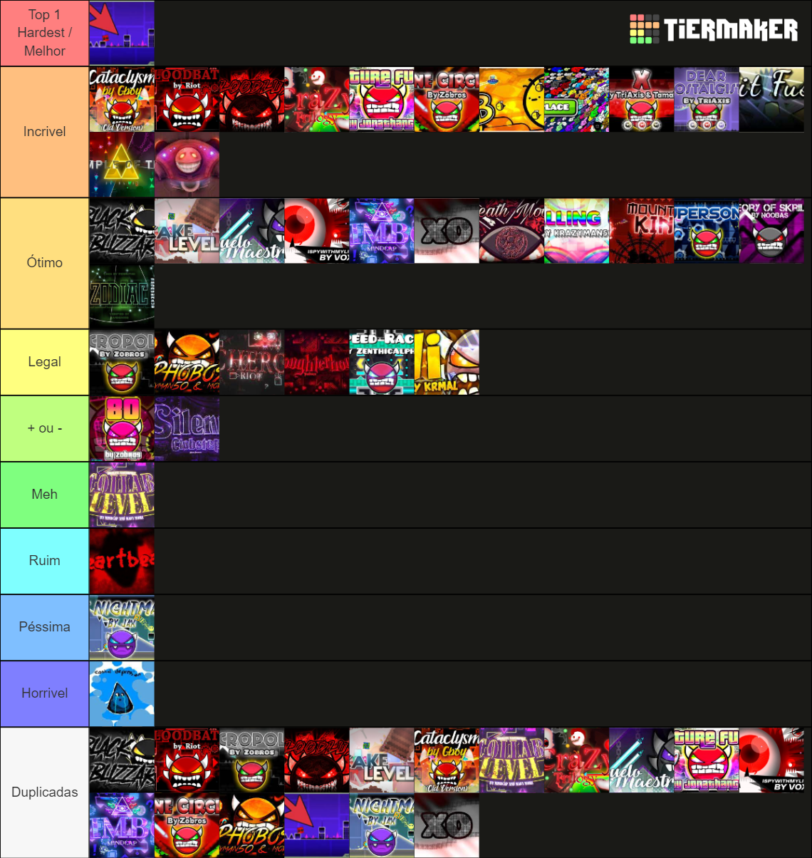 GD Demons BR Tier List (Community Rankings) - TierMaker
