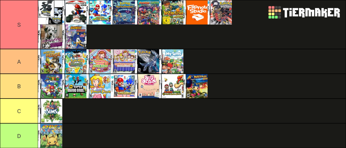 Nintendo DS Games (+100) Tier List (Community Rankings) - TierMaker