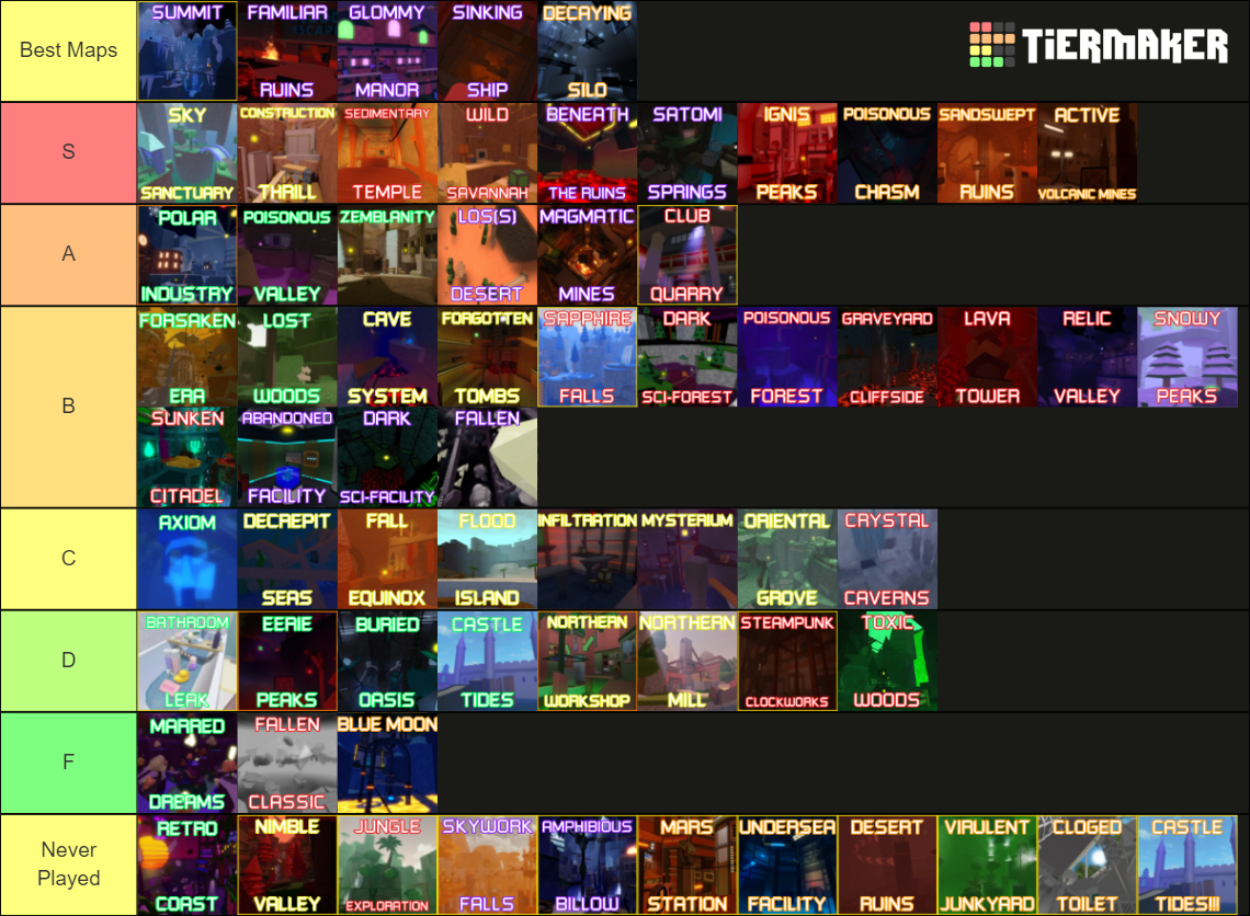 Flood Escape 2 Maps (July 2023) Tier List (Community Rankings) - TierMaker