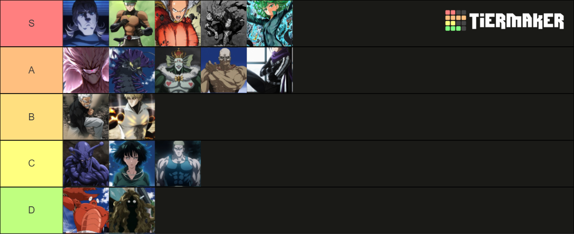 OPM characters Tier List (Community Rankings) - TierMaker