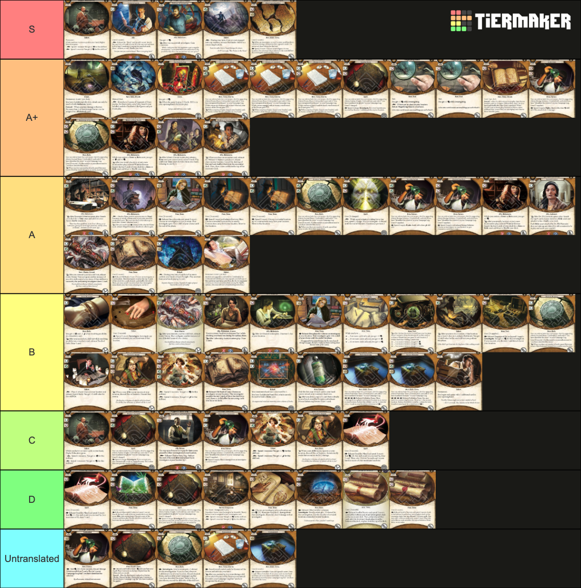 Arkham Horror TCG: Seeker Assets Tier List (Community Rankings) - TierMaker