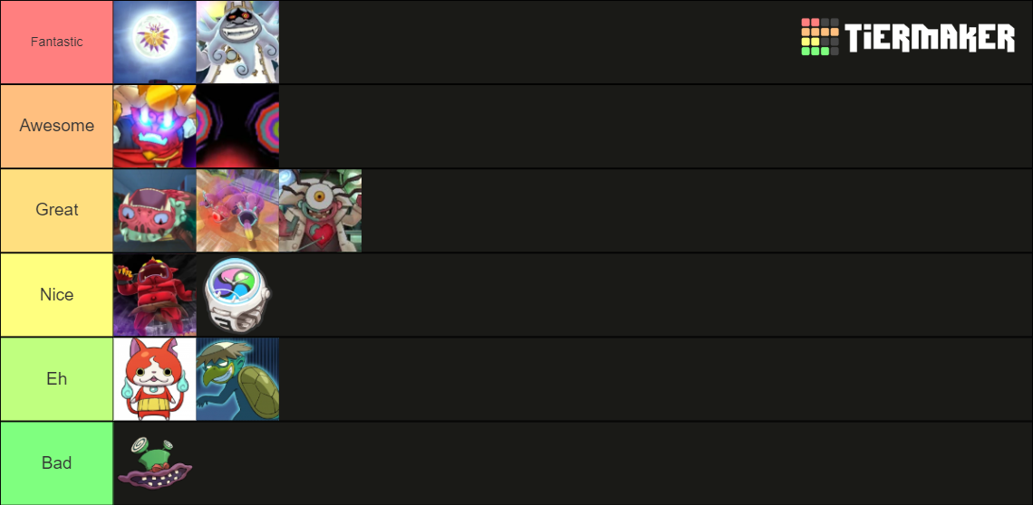 Yo-kai Watch 1 Chapters Tier List (Community Rankings) - TierMaker