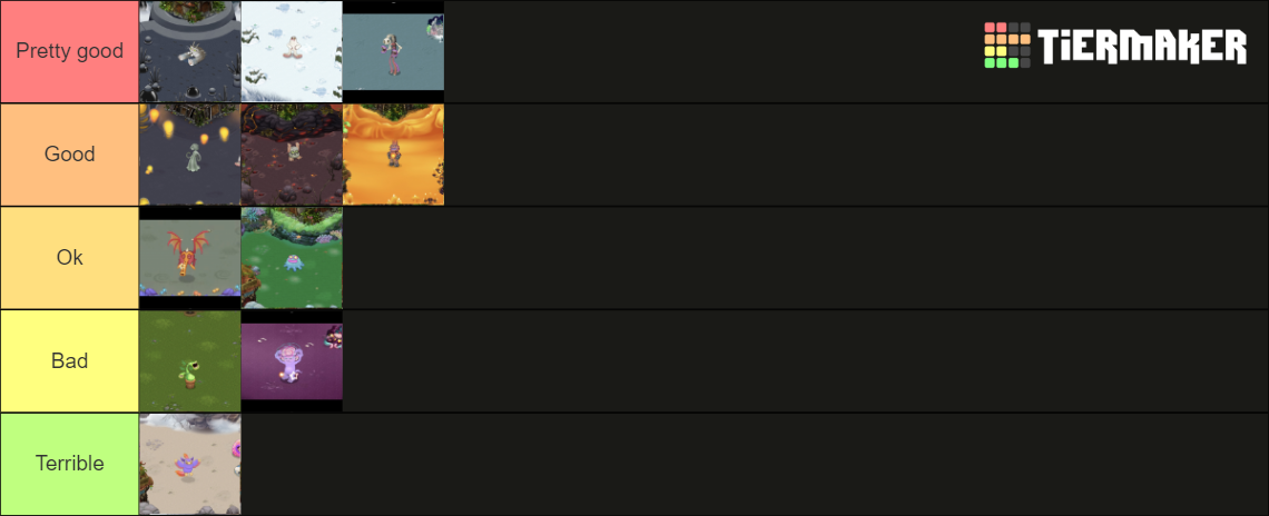 My singing monsters all main 1 element monsters Tier List (Community ...