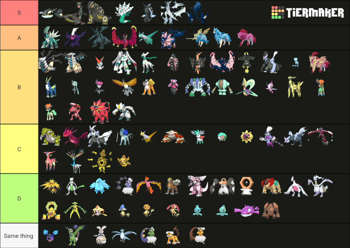 Shiny Legendary Pokemon Tier List (Community Rankings) - TierMaker
