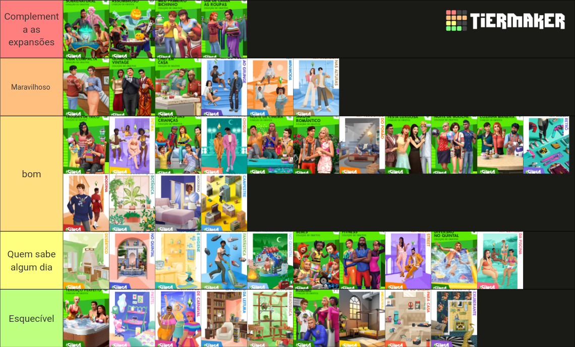 The Sims 4 Tier List (Community Rankings) - TierMaker
