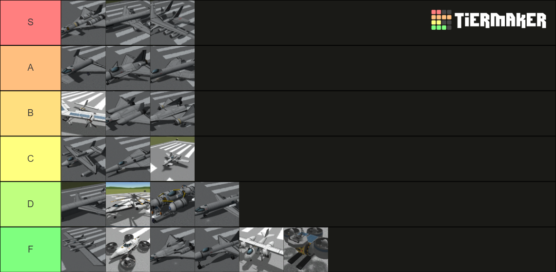 KSP 1 Stock Aircraft Tier List (Community Rankings) - TierMaker