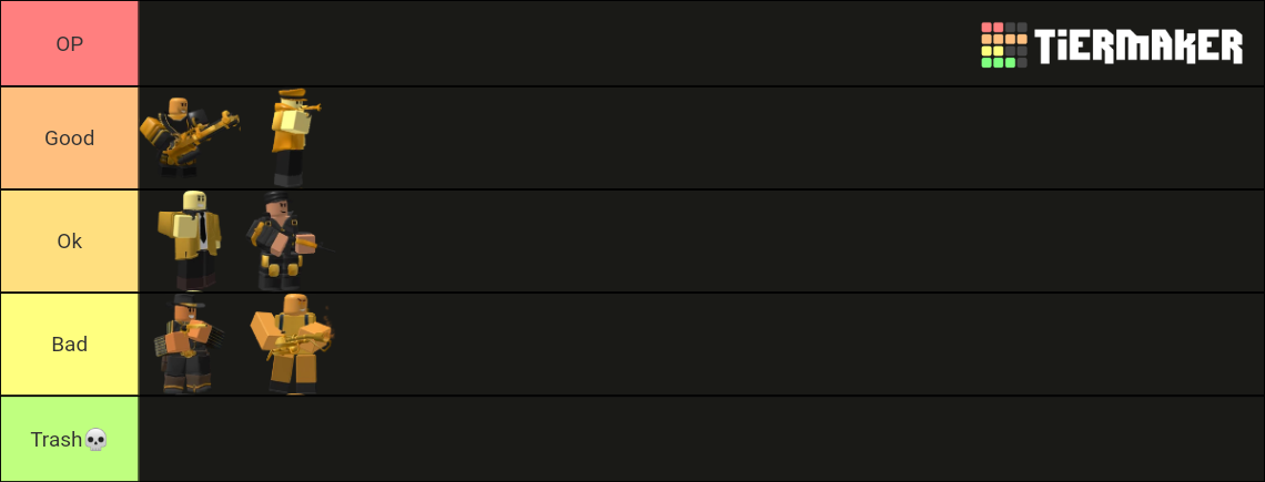 Tower Defense Simulator Golden Skins Ranking (v1.7.3) Tier List ...