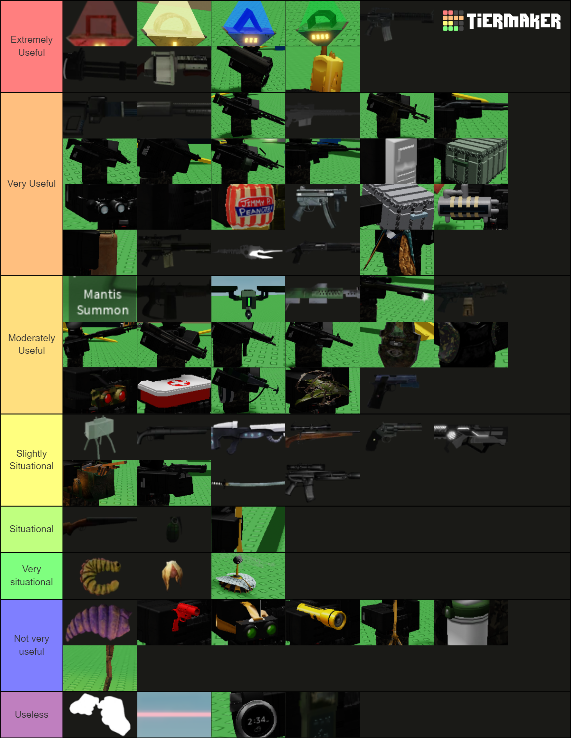 Isle Sandbox weapons Tier List (Community Rankings) - TierMaker