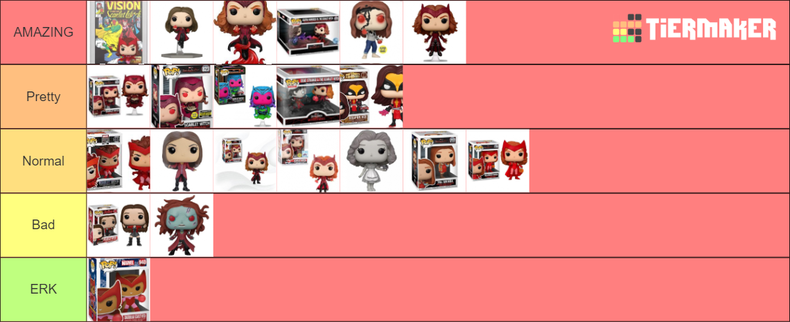 Scarlet Witch TierList Funko POP Tier List (Community Rankings) - TierMaker