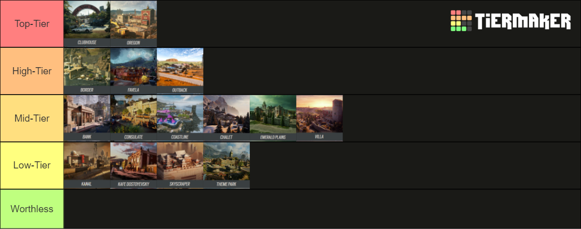 R6 Siege Maps (Y7)(2022) Tier List (Community Rankings) - TierMaker