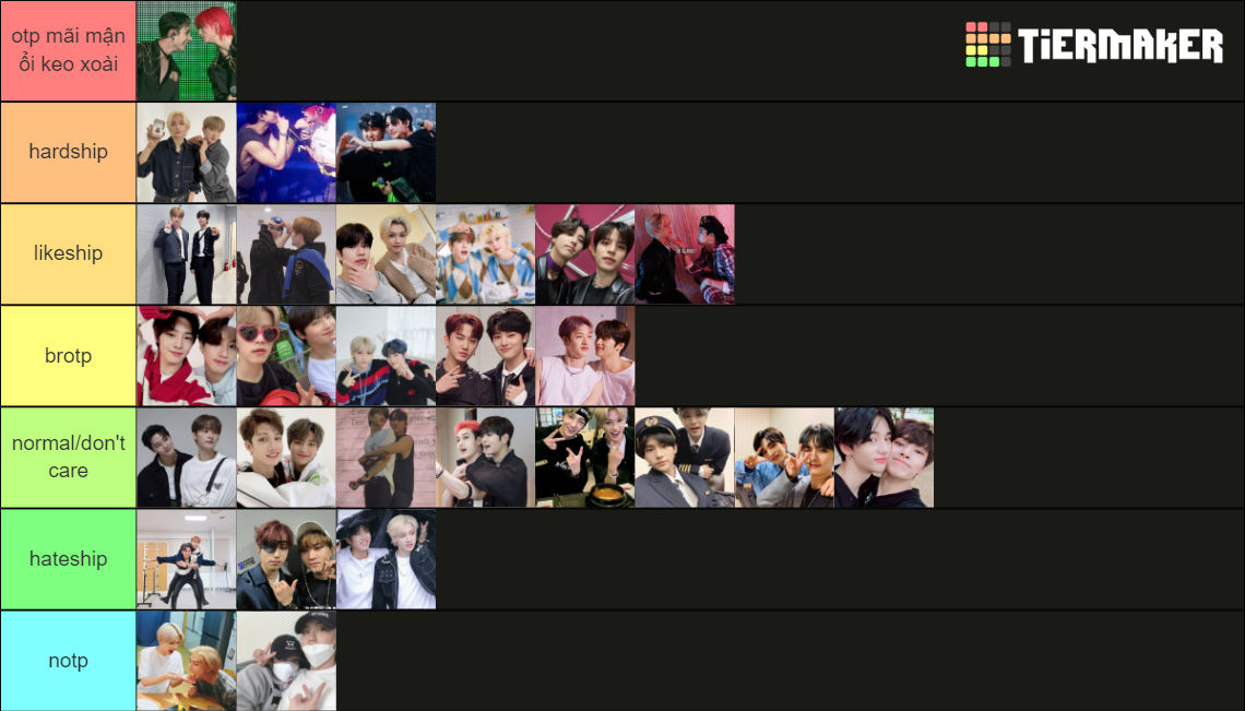 Stray Kids Shipping Chart Tier List (Community Rankings) - TierMaker