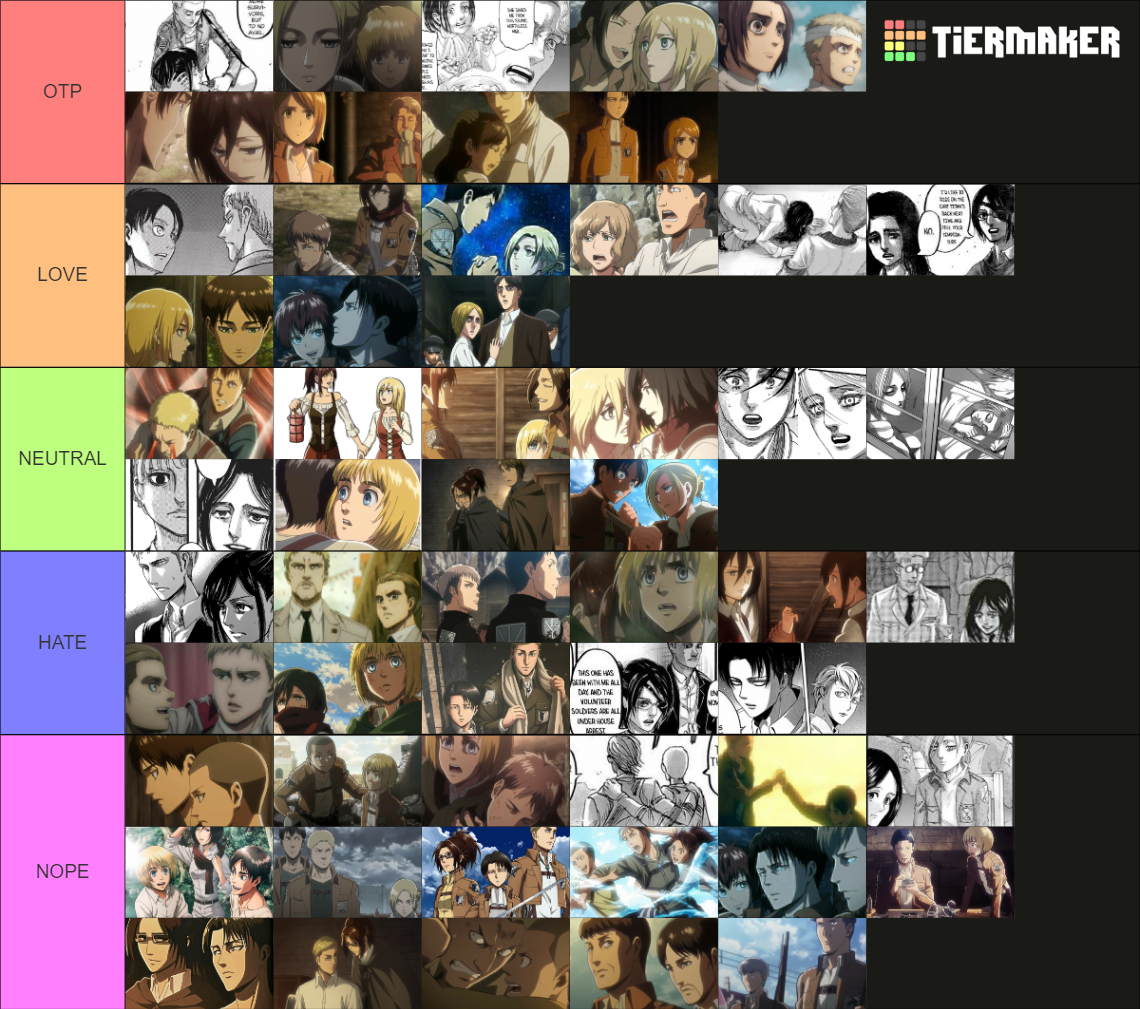AOT/SNK SHIPS Tier List (Community Rankings) - TierMaker