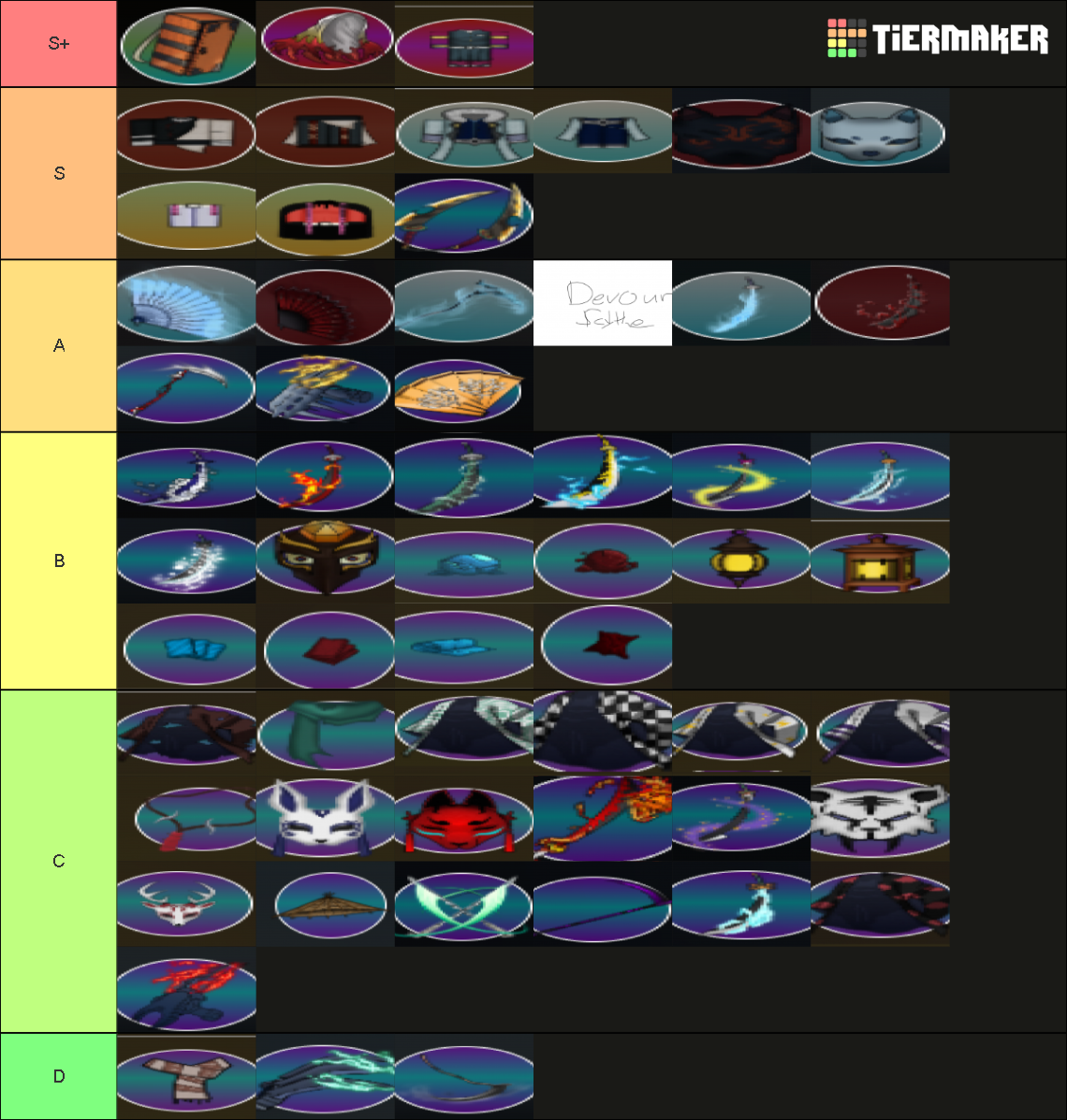 Trade Values For Project Slayers Tier List (Community Rankings) - TierMaker