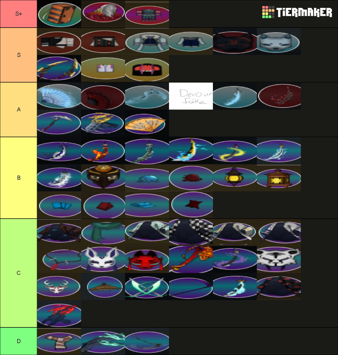 Trade Values For Project Slayers Tier List (Community Rankings) - TierMaker