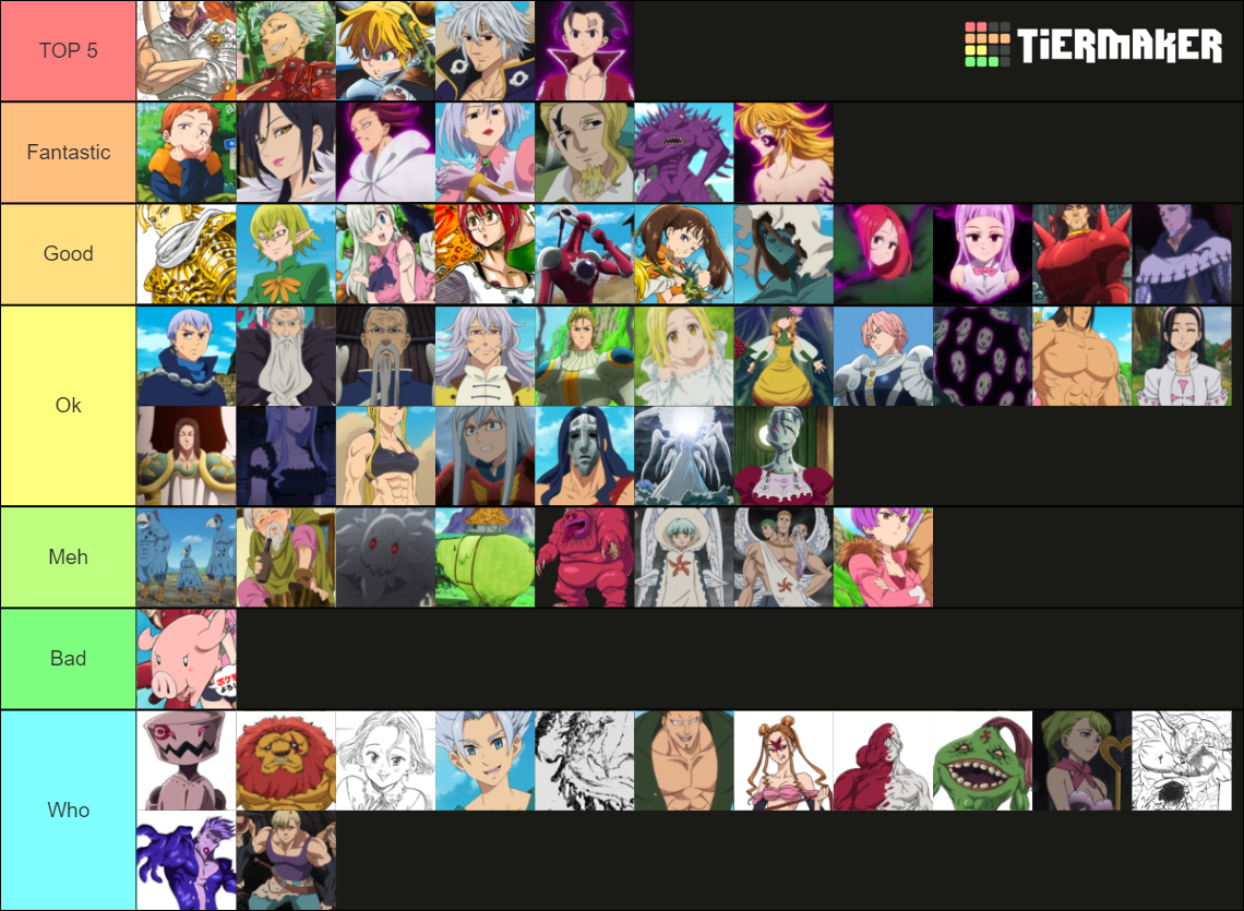 Seven Deadly Sins Characters Tier List (Community Rankings) - TierMaker