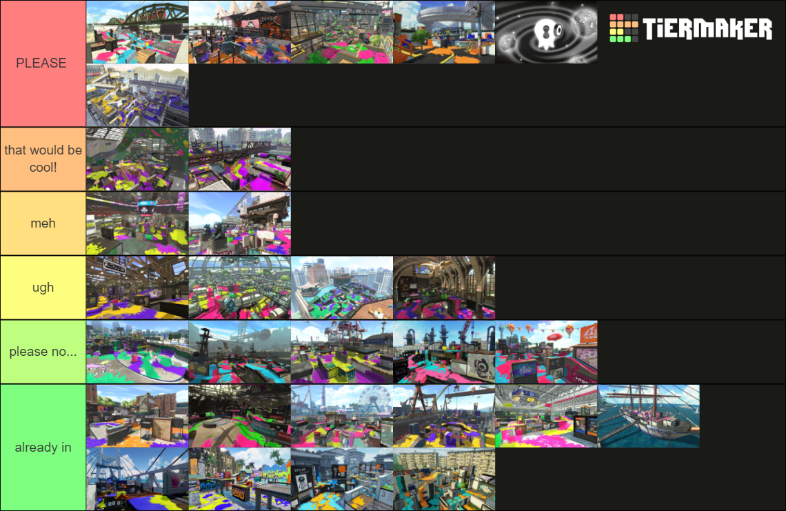 Splatoon 1 & 2 Maps Tier List (Community Rankings) - TierMaker