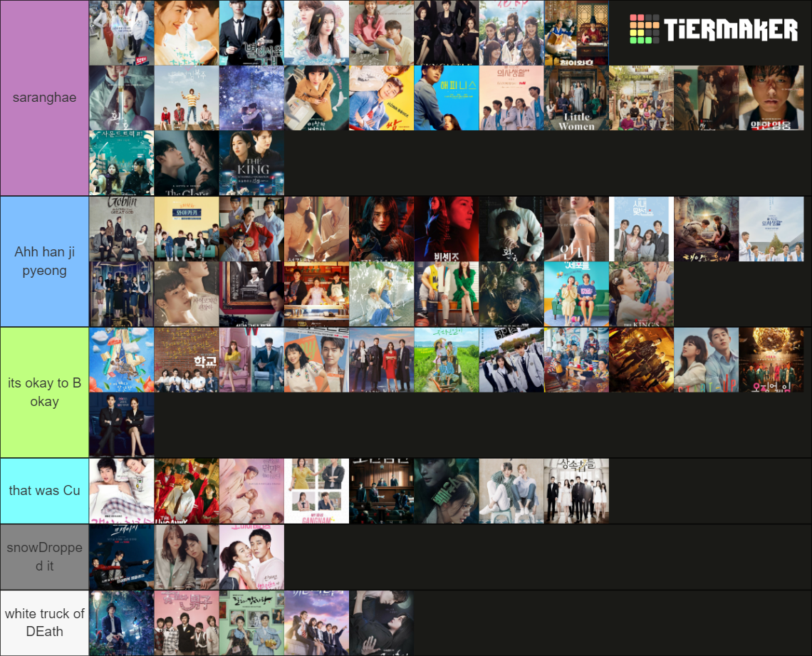 ranking kdramas Tier List (Community Rankings) - TierMaker