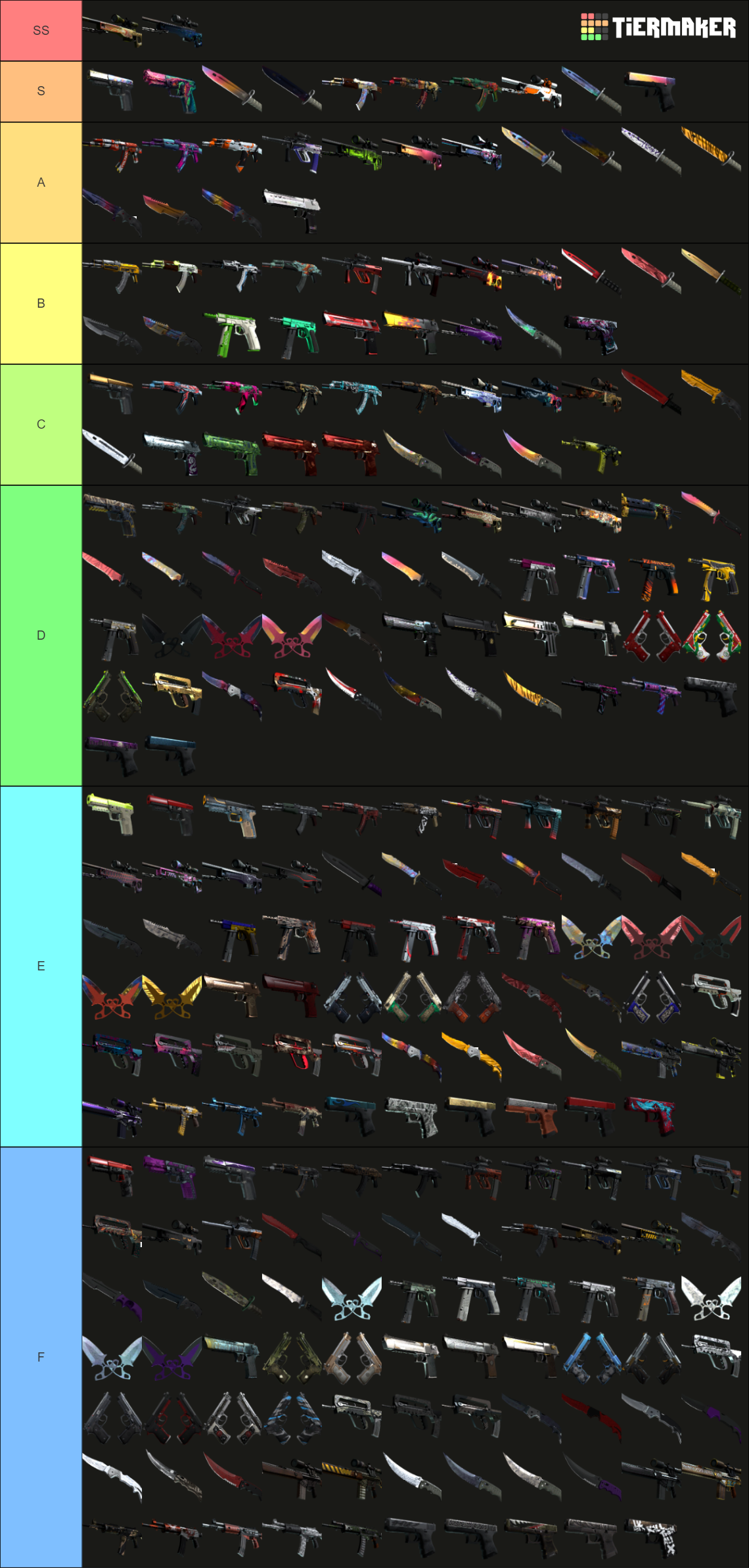 best csgo skins of all time Tier List (Community Rankings) - TierMaker