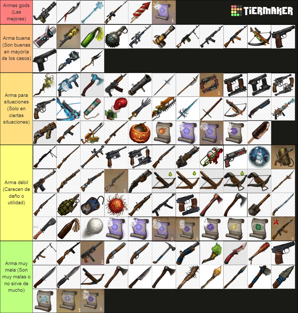 Day r armas Tier List (Community Rankings) - TierMaker