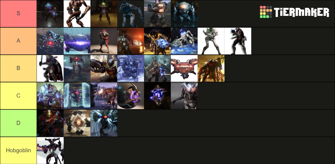 Destiny 2 Enimies Tier List (Community Rankings) - TierMaker