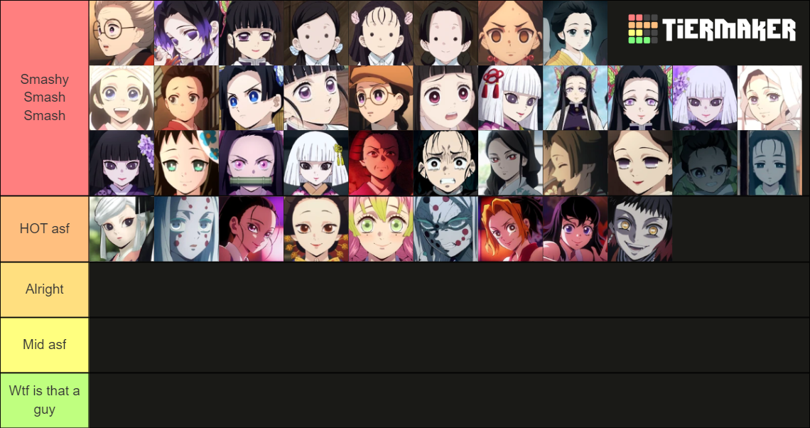 Demon Slayer Female Tier List (Community Rankings) - TierMaker
