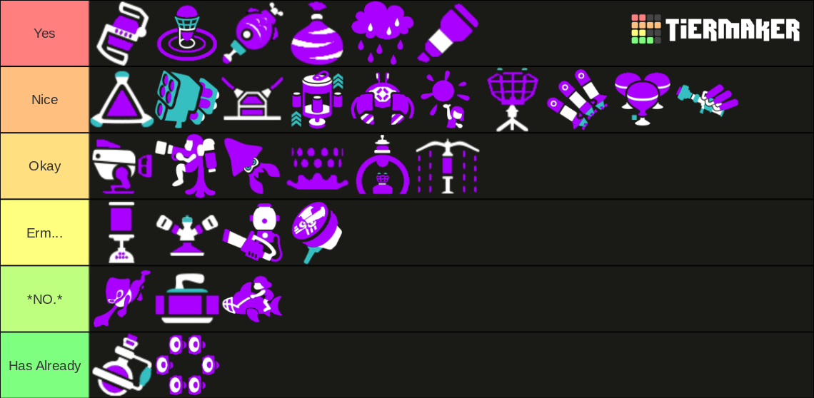 Splatoon 3 Fresh Season, all Subs and Specials Tier List (Community ...