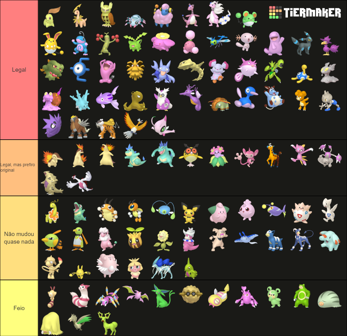 All Gen 2 Shiny Pokemon Tier List (Community Rankings) - TierMaker