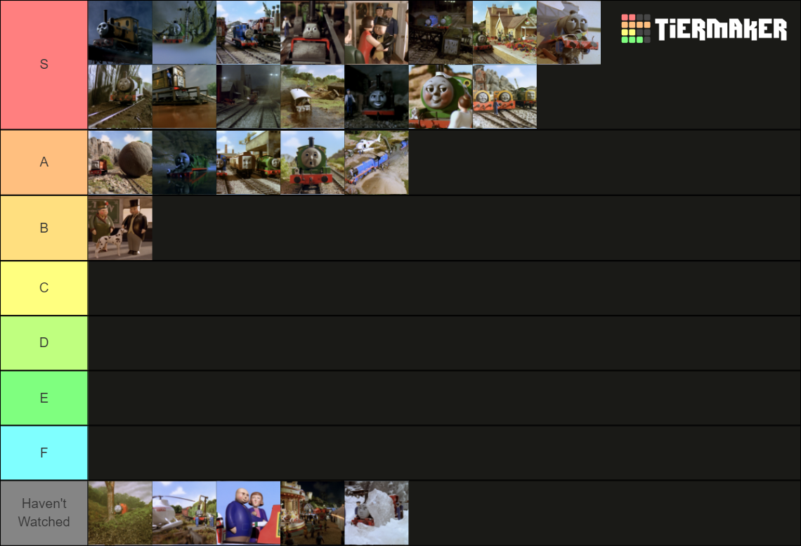 Thomas & Friends S1-24 Tier List (Community Rankings) - TierMaker