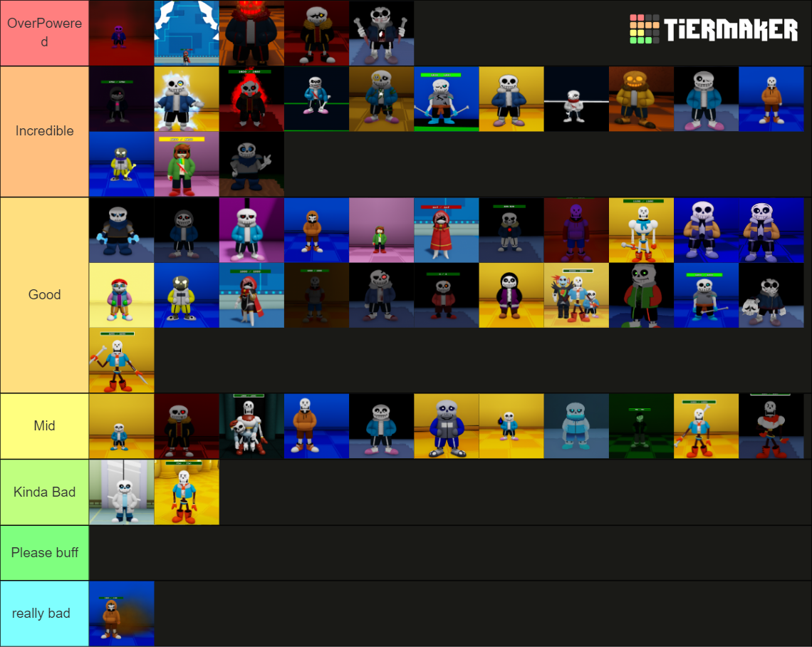 ULC Sans List Tier List (Community Rankings) - TierMaker