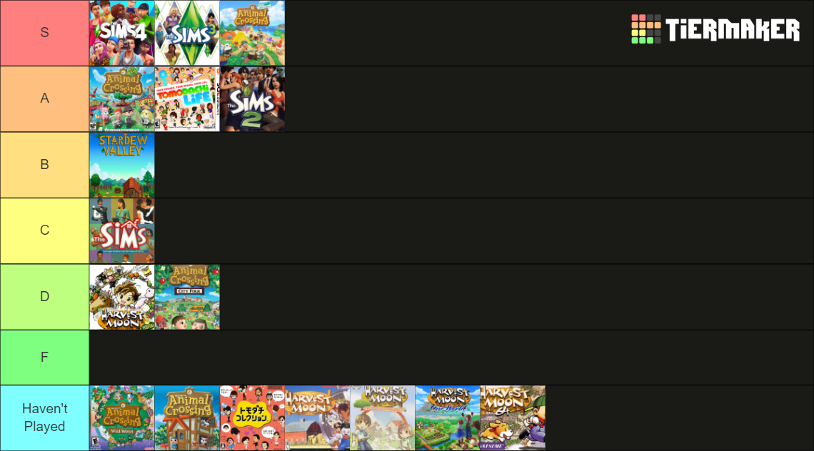 Life Sim Games (2023) Tier List (Community Rankings) - TierMaker