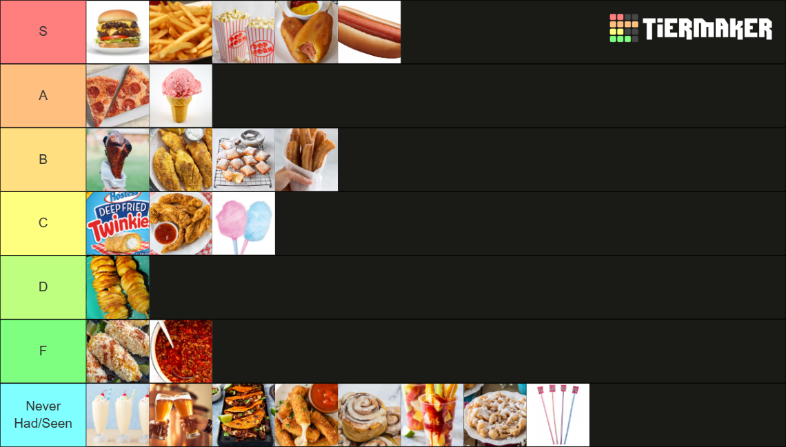 State Fair Food Tier List (Community Rankings) - TierMaker