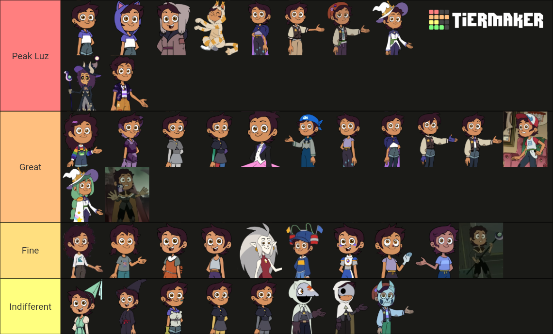 Luz Noceda All Outfits and Designs Tier List (Community Rankings) - TierMaker