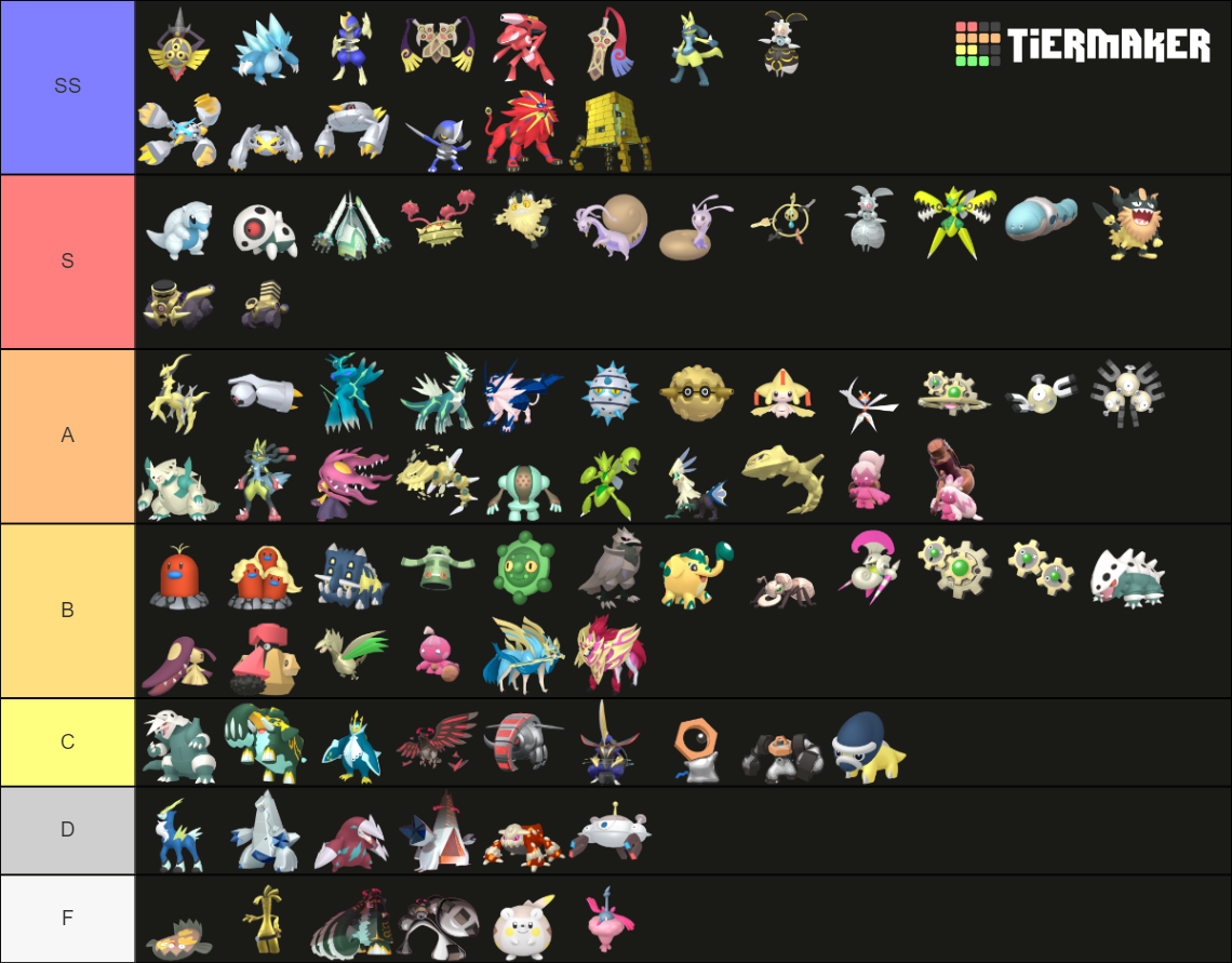 All Shiny Steel Type Pokemon (Gen 1-Gen 9, May 2023) Tier List ...