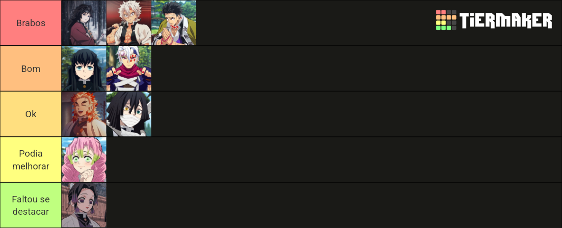 Os Hashiras mais fortes na minha opinião, da era atual. Tier List ...