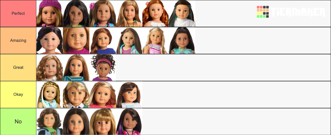 American Girl GOTY Dolls (2023) Tier List (Community Rankings) - TierMaker