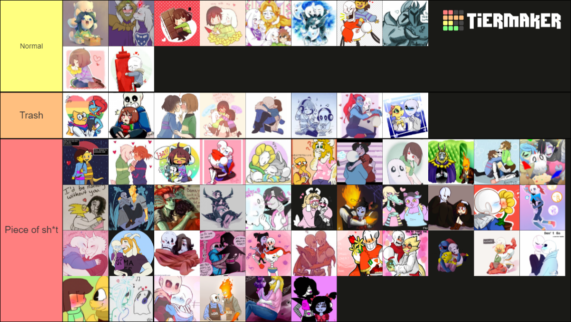 Rate All Undertale Ships (No Aus) Tier List (Community Rankings ...
