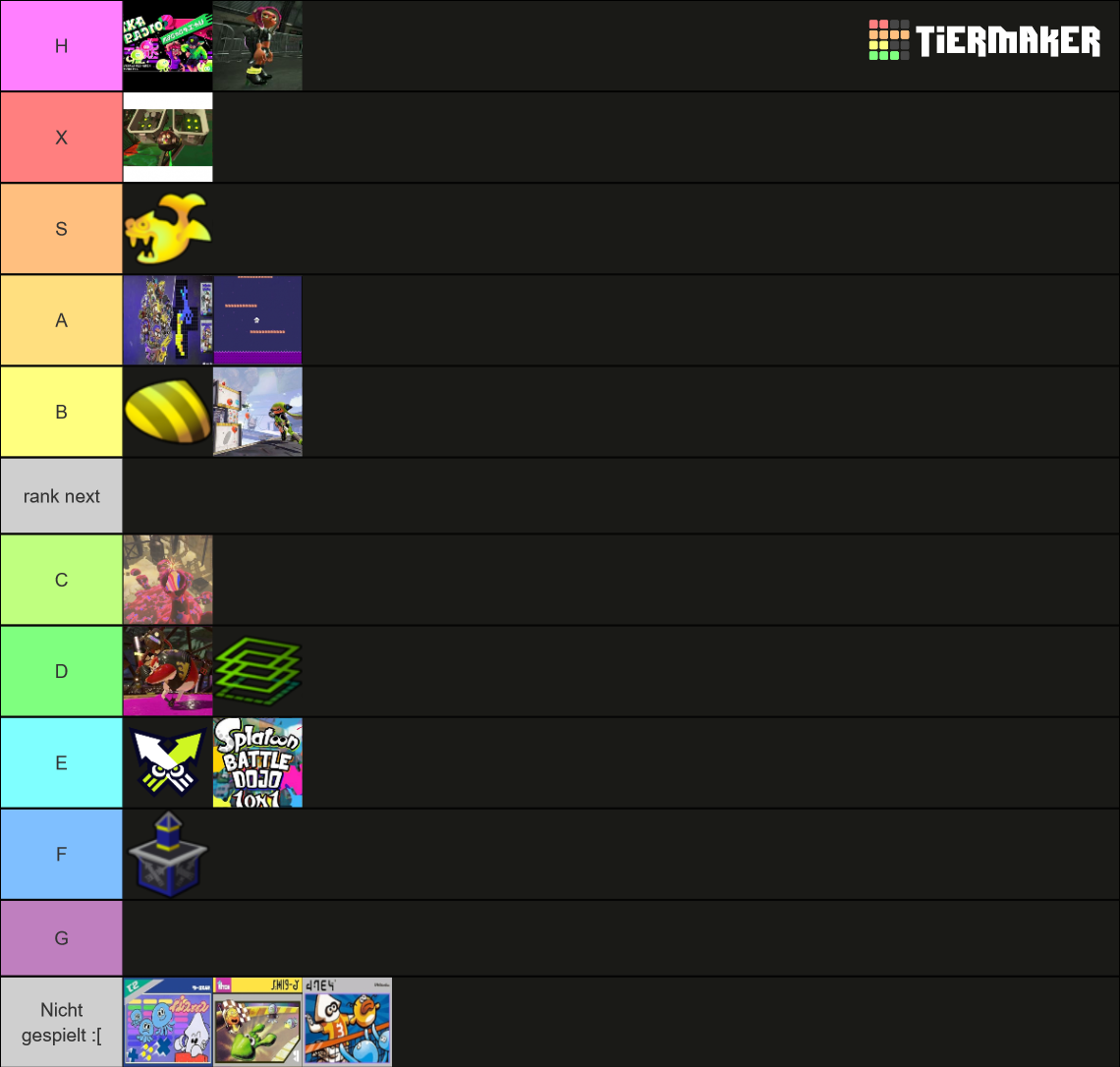 Splatoon 1/2/3 all modes updated Tier List (Community Rankings) - TierMaker
