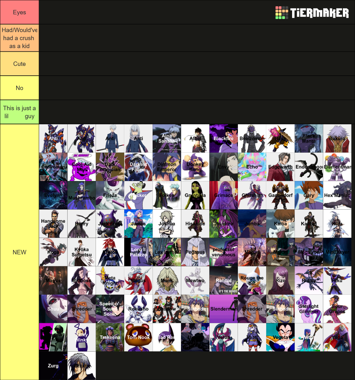 Purple Villain Tier List (Community Rankings) - TierMaker