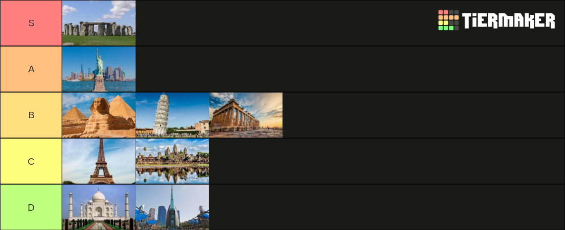 Great Monuments Tier List (Community Rankings) - TierMaker