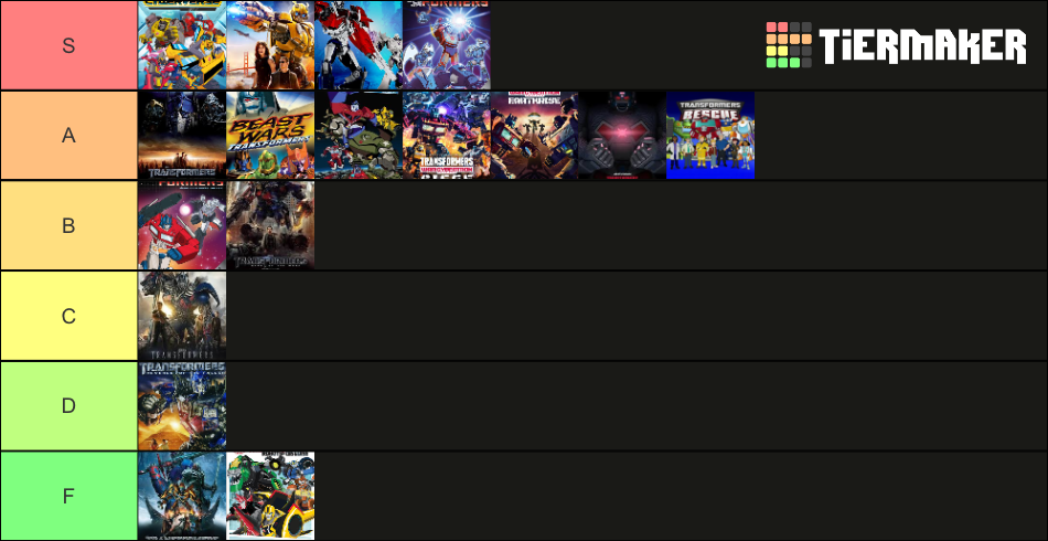 Transformers Movies and Series Tier List (Community Rankings) - TierMaker
